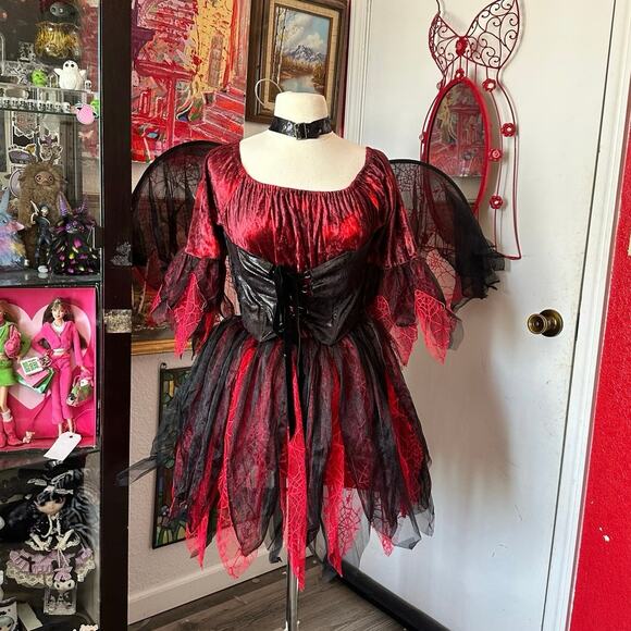 Spirit | Dresses | Spirit Halloween Midnight Fairy Gothic Costume Dress ...